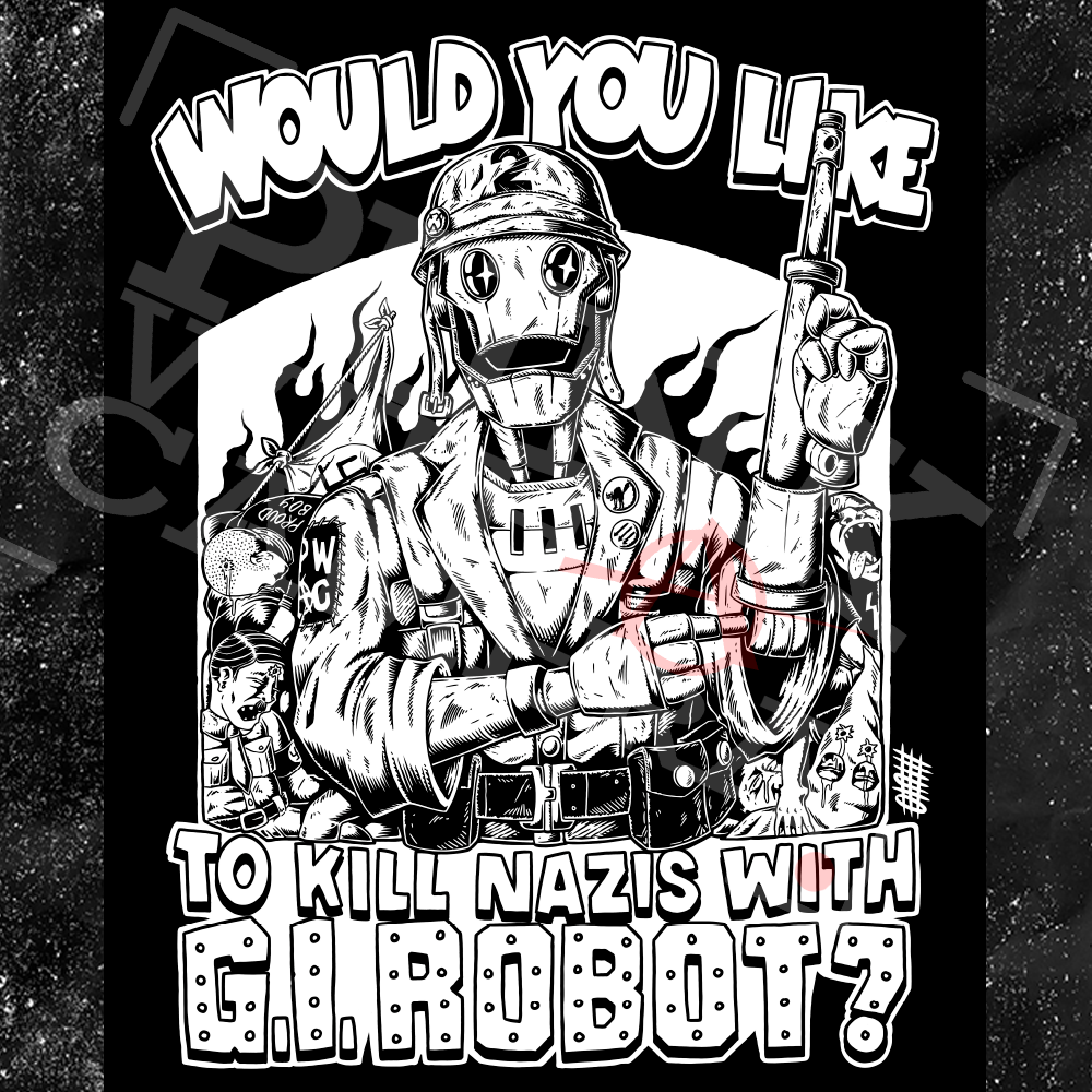 Would You Like To Kill Nazis With GI Robot? - Sticker (3X3) – Punk With ...