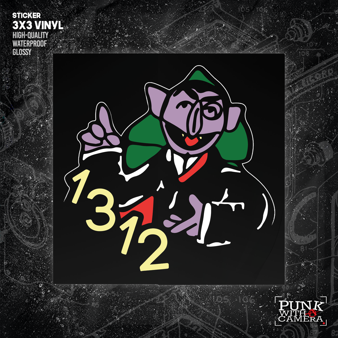 Count HAHA 1312 - Sticker (3X3) – Punk With A Camera