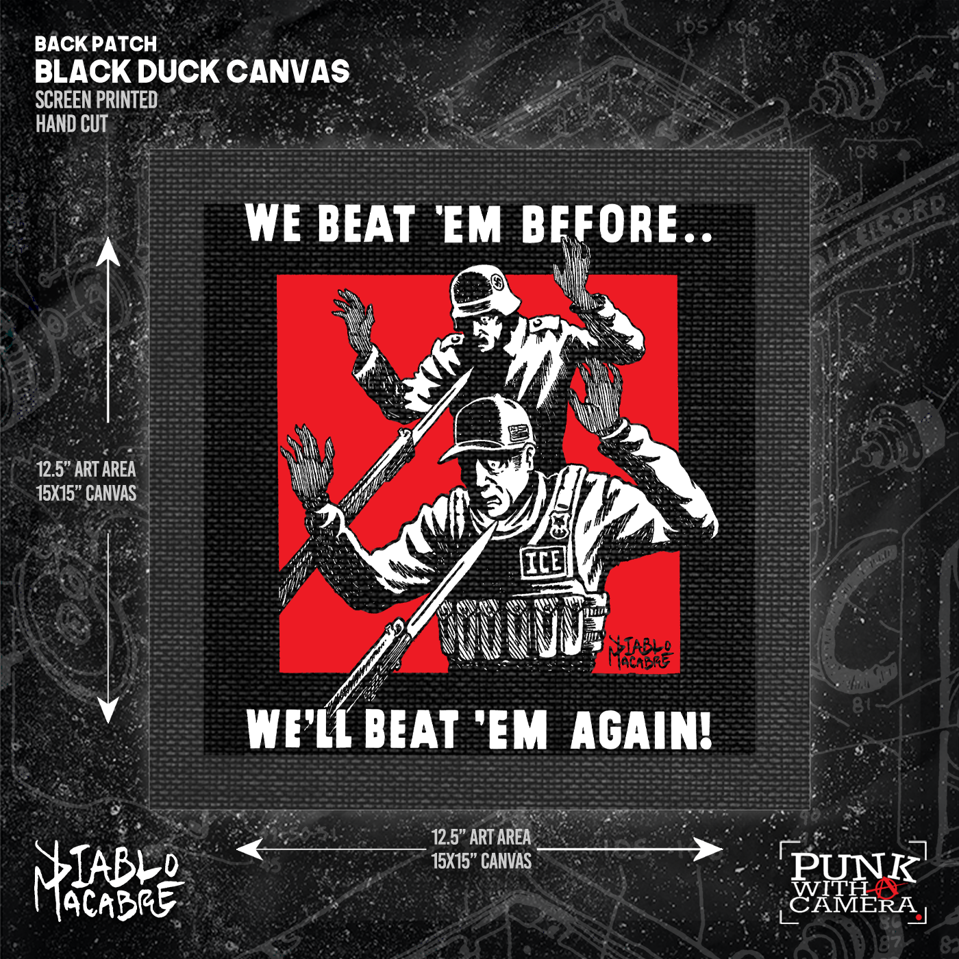We Beat Em Before We'll Beat Em Again - Backpatch – Punk With A Camera