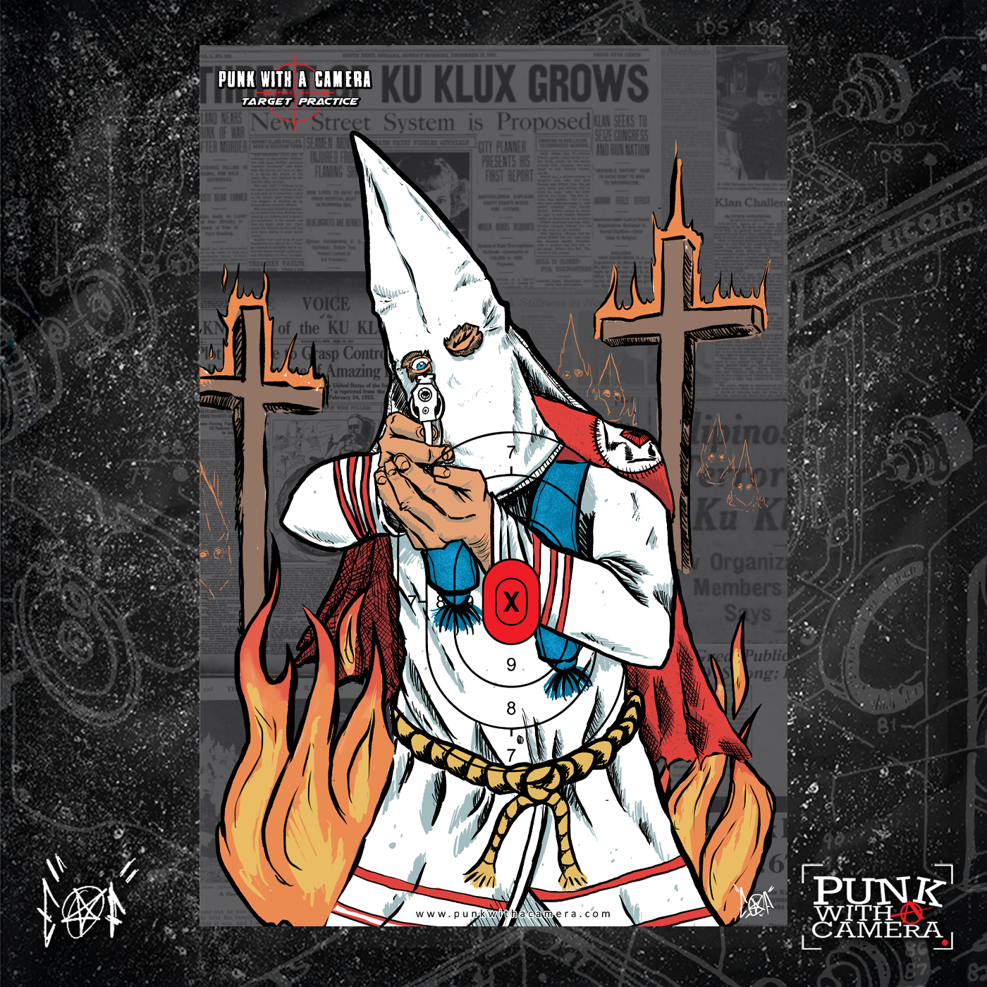 Klansman With A Pistol - Gun Range Target – Punk With A Camera
