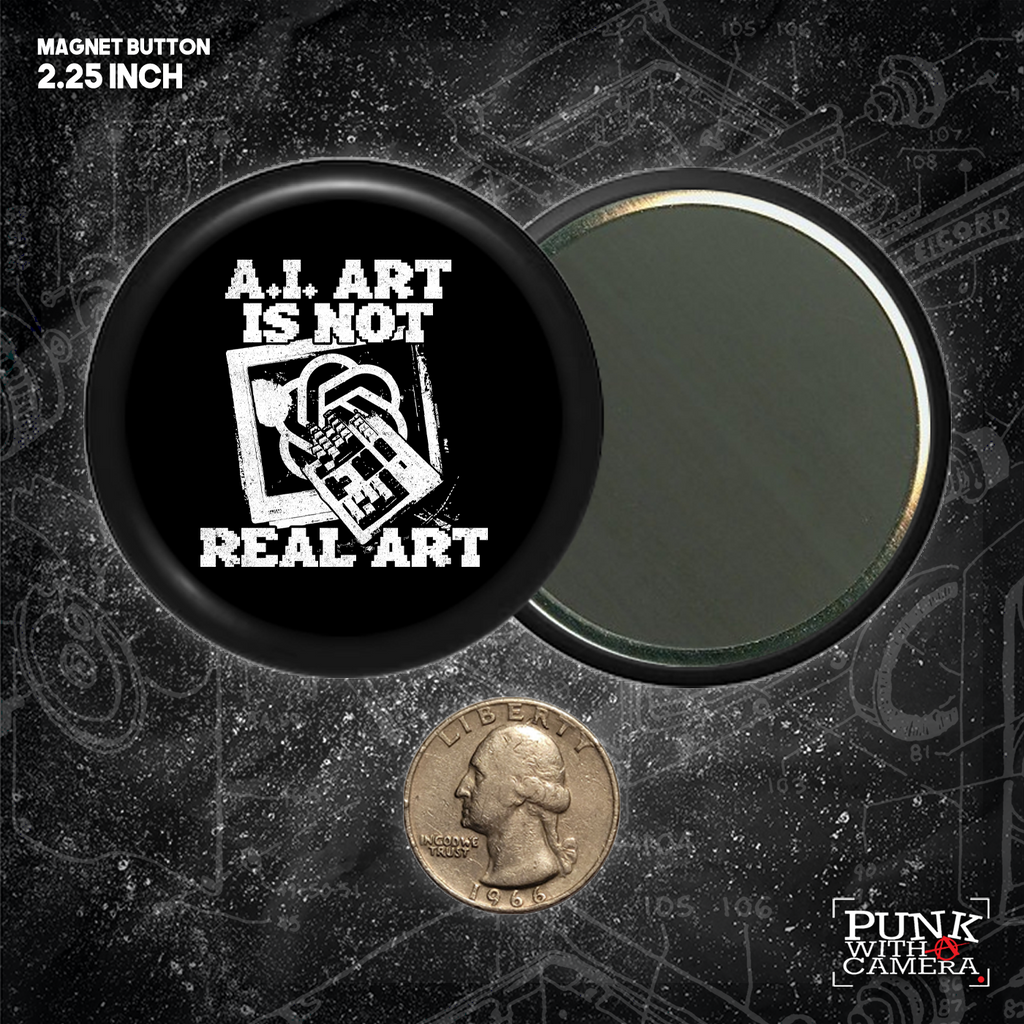 AI Art Is Not Real Art Keyboard (1, 1.25, 1.5, & 2.25 Inch) – Punk With ...