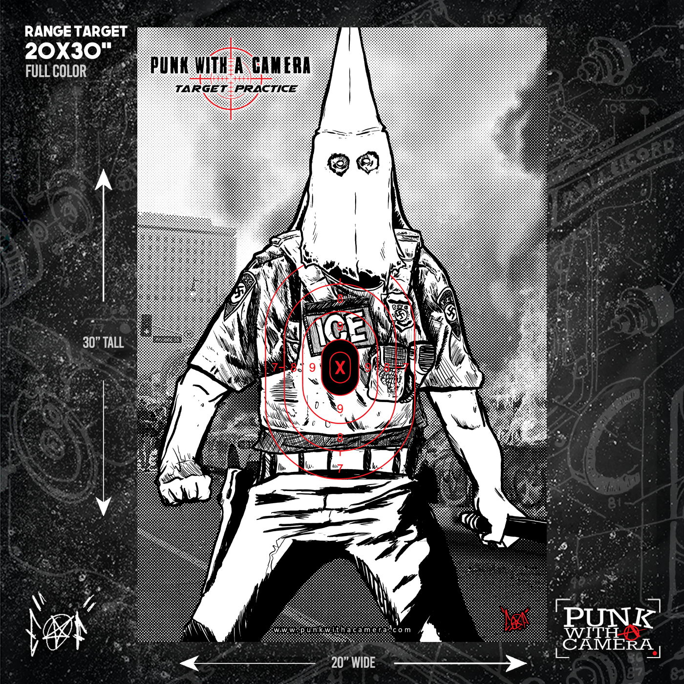 Anti Fascist // Anti Racist - Gun Range Target – Punk With A Camera
