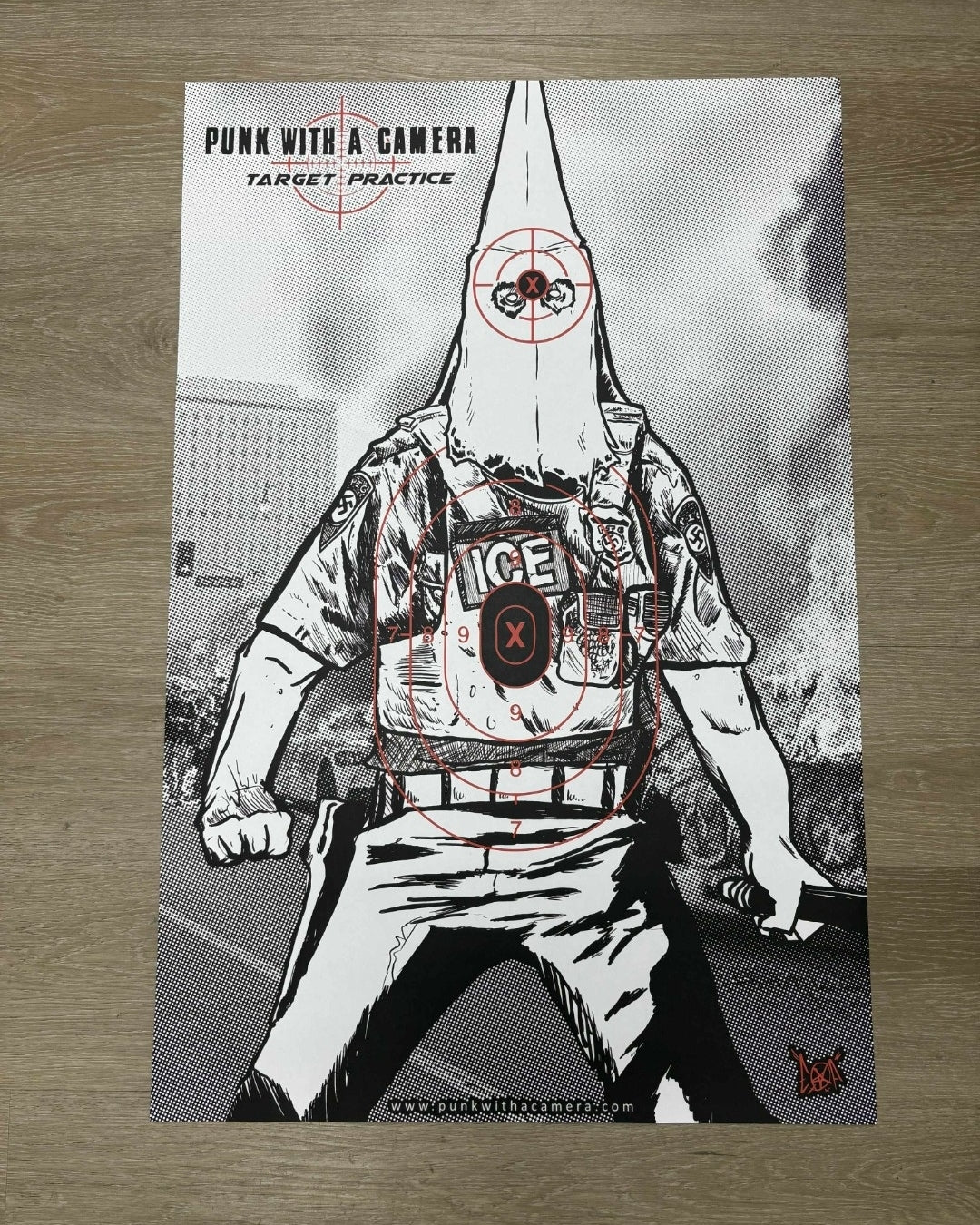 Anti Fascist // Anti Racist - Gun Range Target – Punk With A Camera